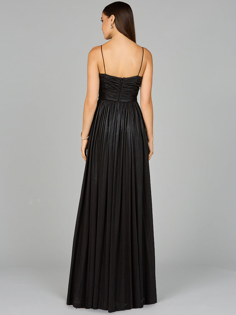 High Slit Metallic Jersey Dress - OUTLET – House of Nehesi